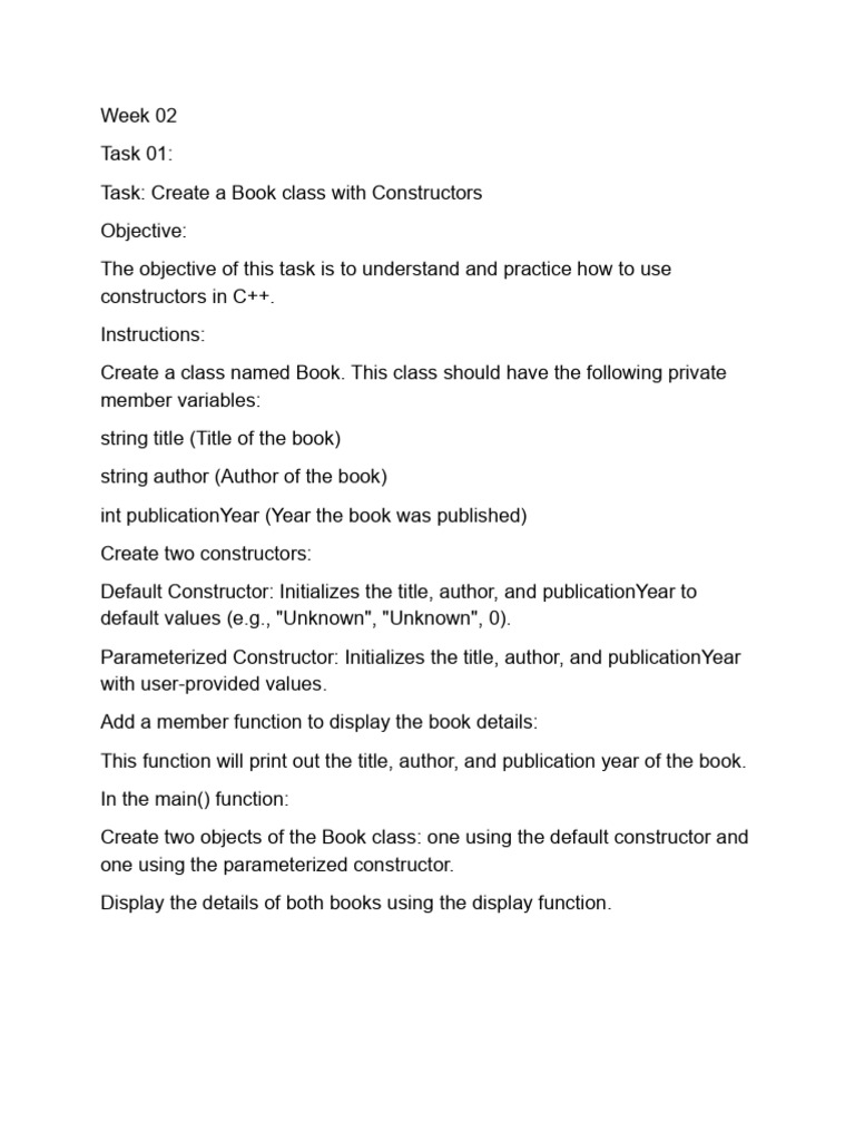 Week 02 Student Tasks | PDF