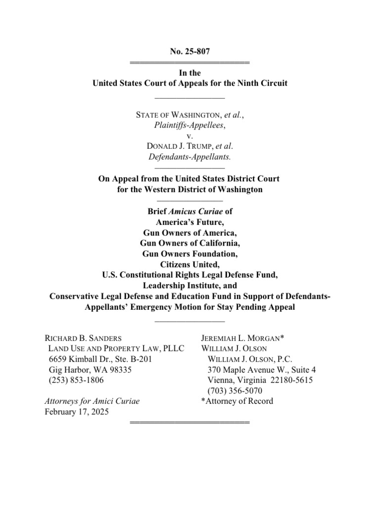 CU Joins Amicus Brief in Washington v. Trump (U.S. Appeals Court ...