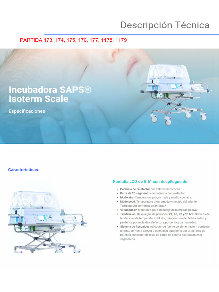 173 A 177 1178 1179 Incubadora Saps Isoterm | PDF