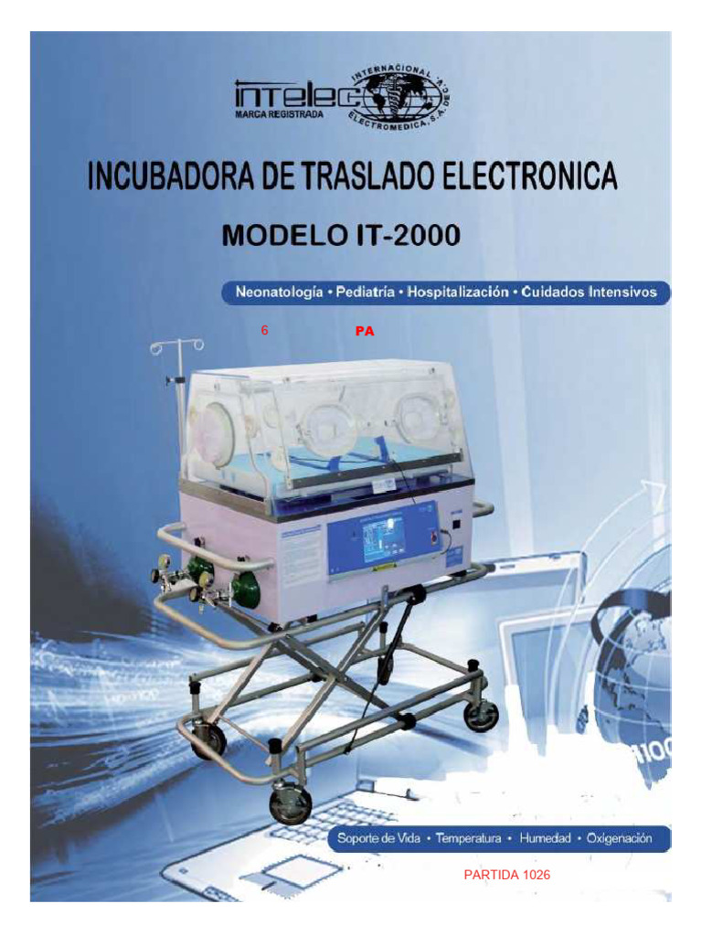 1026 Incubadora de Translado Intelec It 2000 | PDF