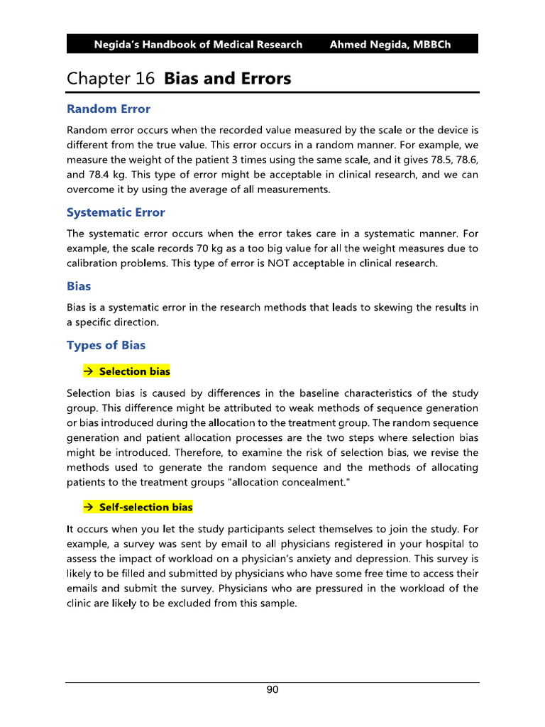 Chapter 16, Bias & Errors | PDF