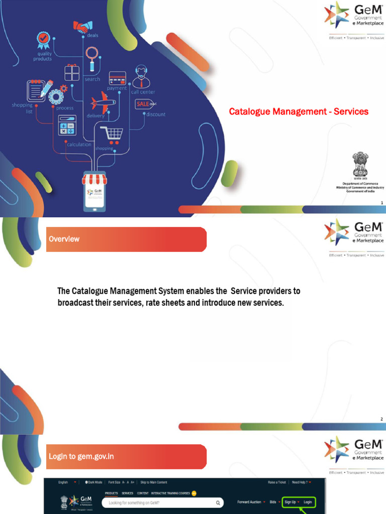 Catalogue Management - Services | PDF