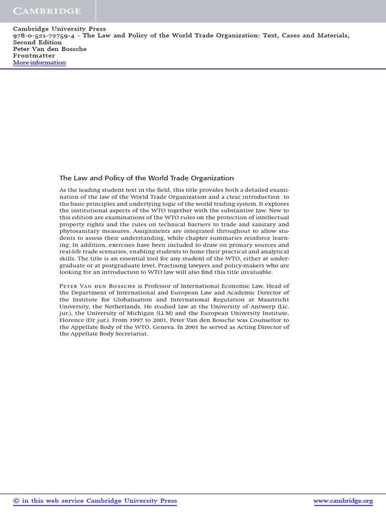 the-law-and-policy-of-the-world-trade-organization-2g69w0n9jl | PDF | World Trade Organization ...