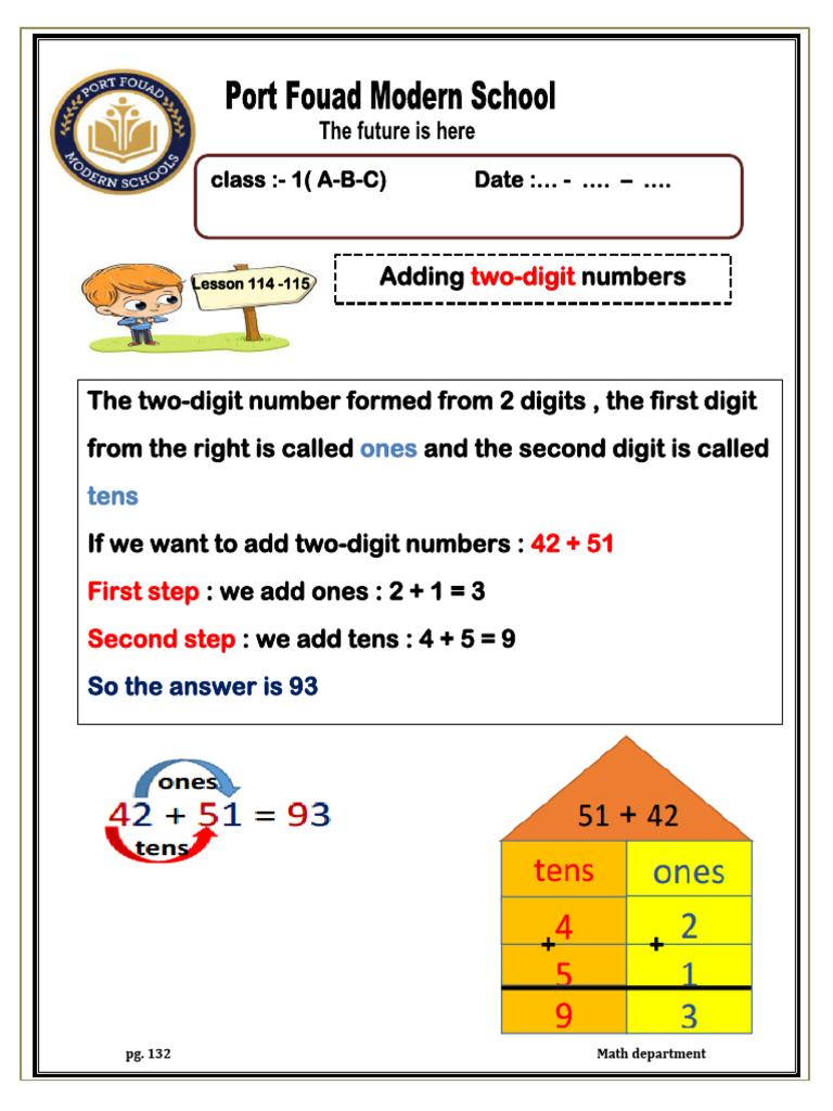Adding Numbers: Two-Digit | PDF