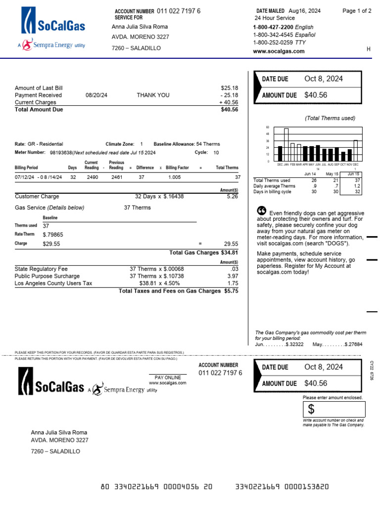 Utility Bill 1 | PDF | Debit Card | Retail Financial Services