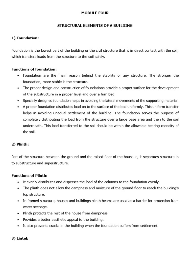 INTRODUCTION TO CIVIL ENGINEERING FULL NOTES... Moduke Four | PDF ...