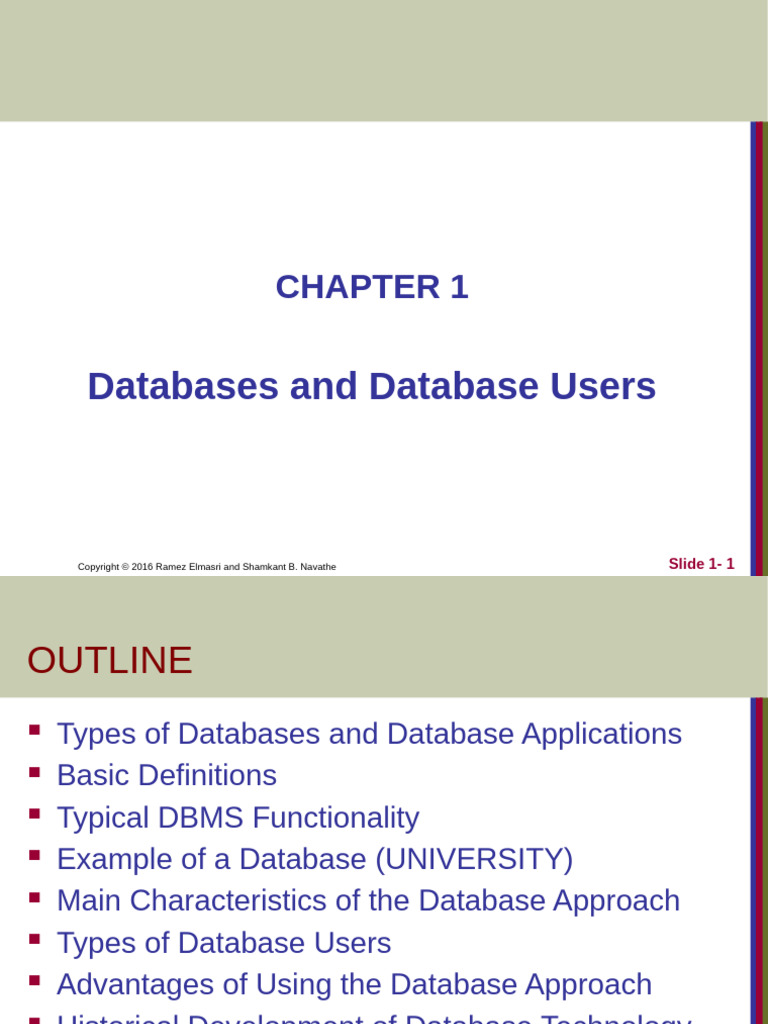 Ch01 - Databases and Database Users | PDF | Databases | No Sql