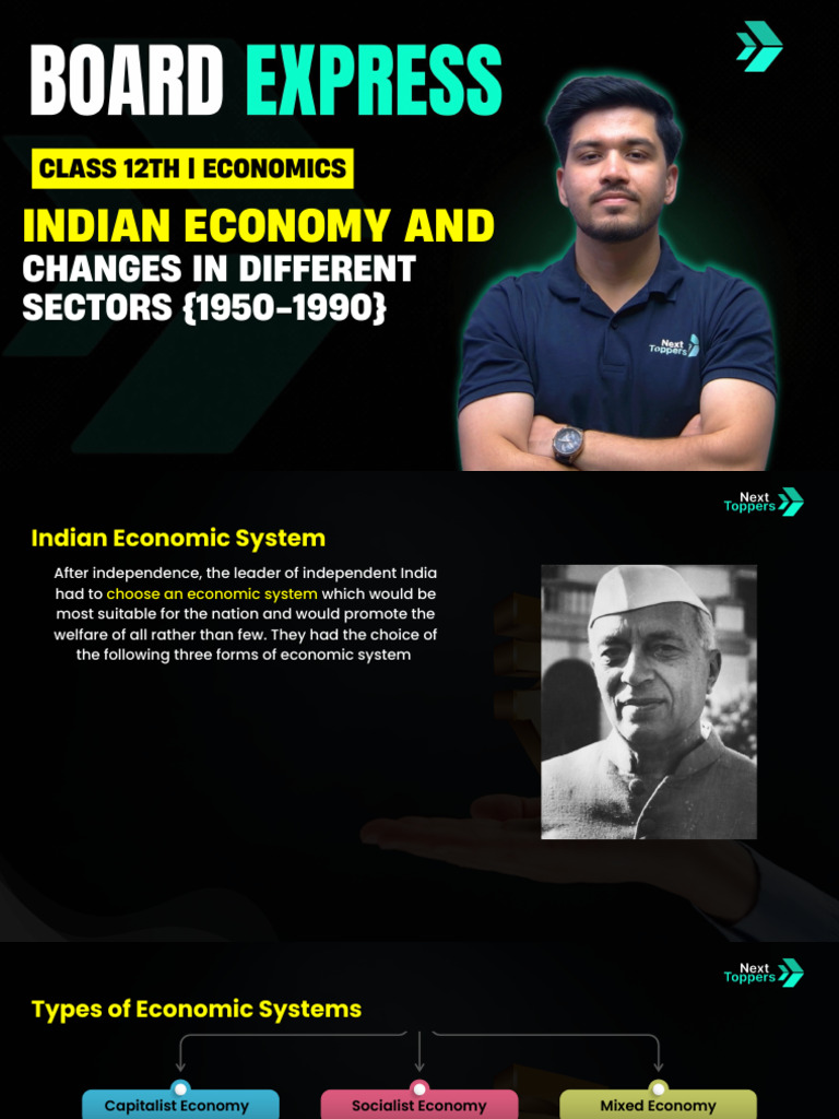 Economics - Chapter - 2 - Indian Economy and Changes in Different Sectors (1950-1990) | PDF ...
