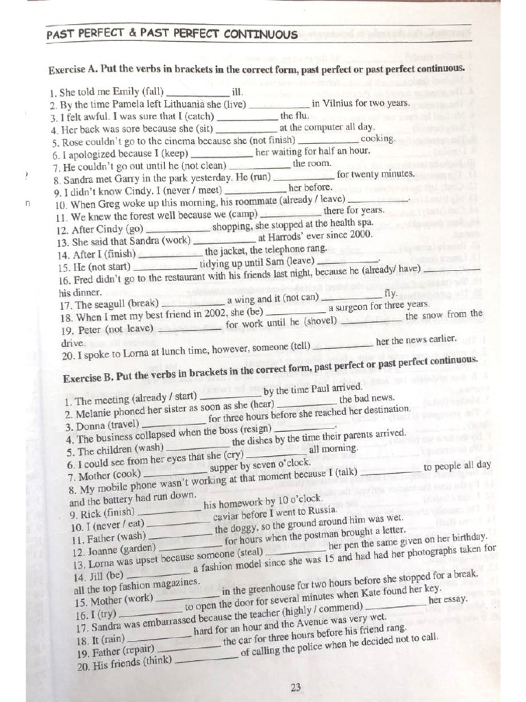 Past Perfect P.P C T | PDF