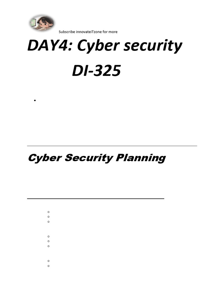 DAY4 Planning and Policy | PDF | Computer Security | Security