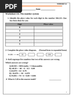 UKG Maths Worksheets | PDF | Worksheet | Homework