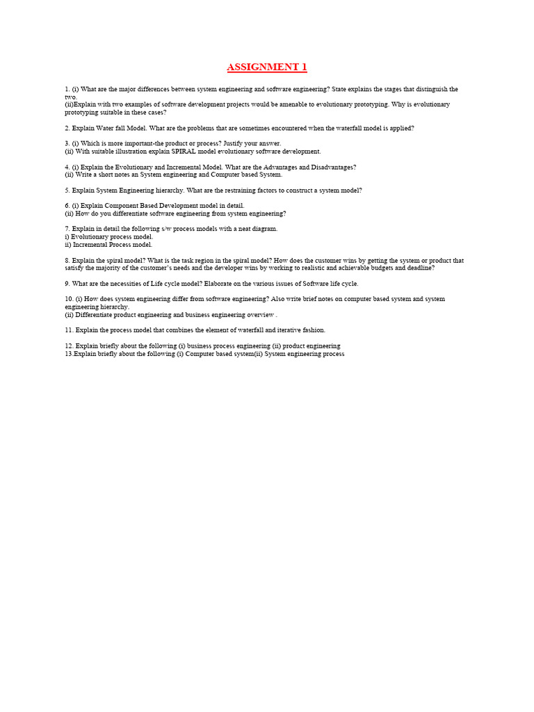 Software vs System Engineering Guide | PDF