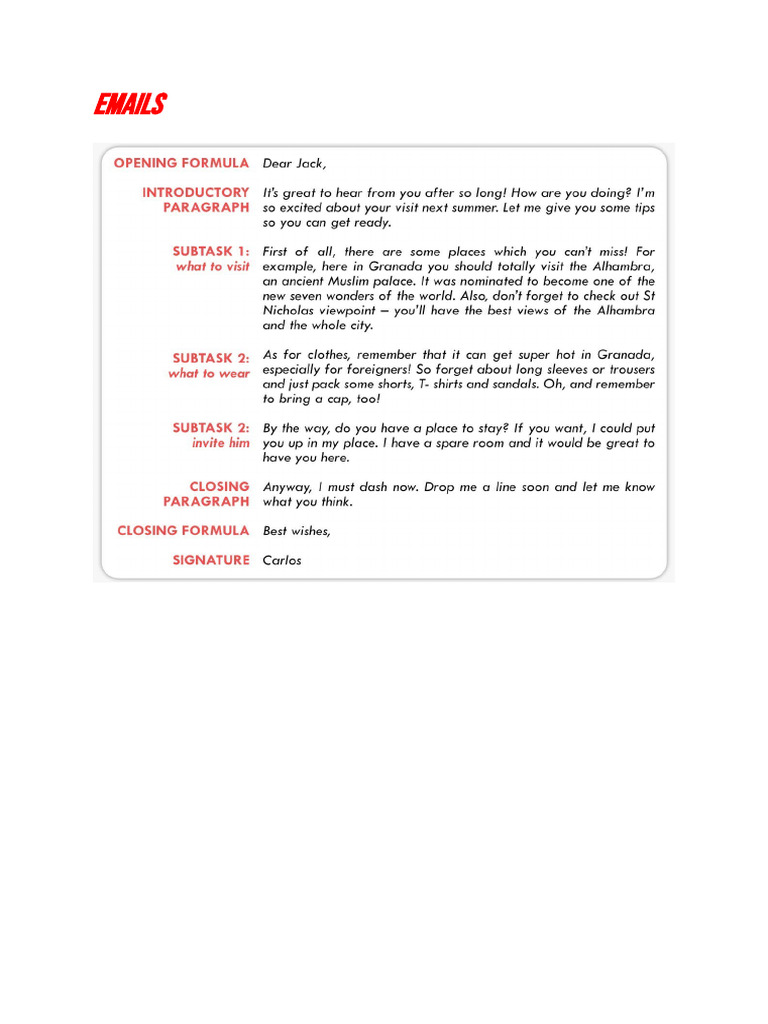 Informal Email - Writing | PDF