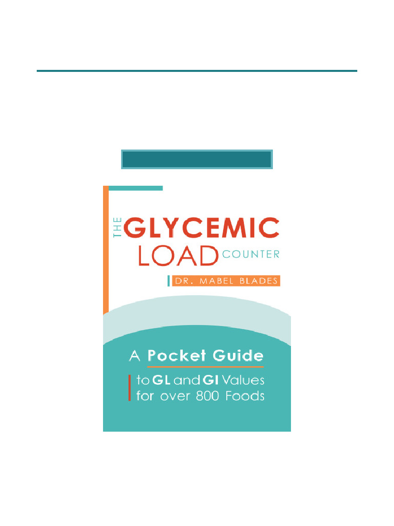Look Through The Glycemic Load Counter A Pocket Guide To GL and GI ...