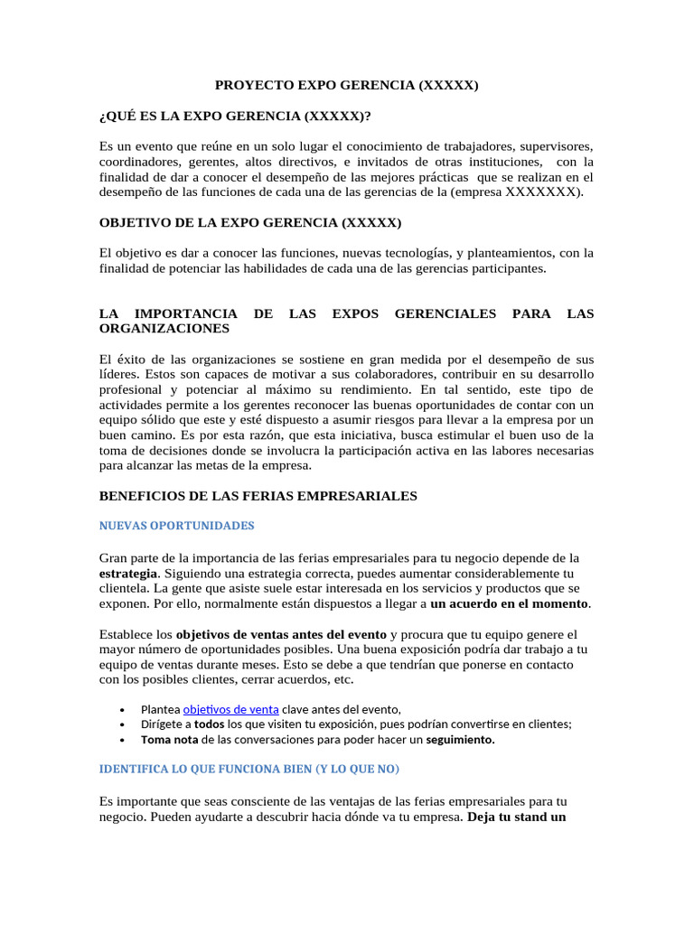 Proyecto Expo Gerencia | PDF | Business | Marketing