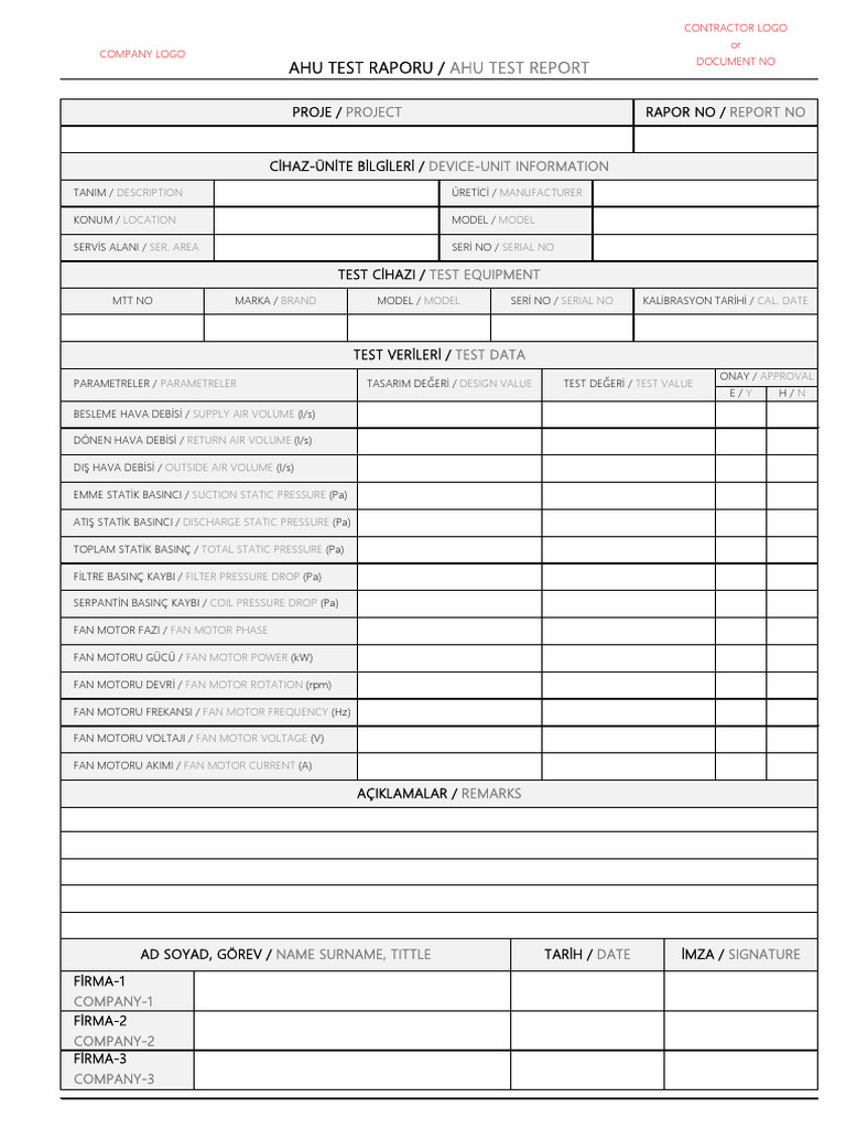 Method Statement Testing and Cor TAB Procedure For Air Forms 5 | PDF ...