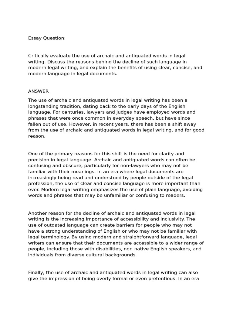 Q&A. ARCHAIC AND ANTIQUATED WORDS | PDF | Acquittal | Arrest