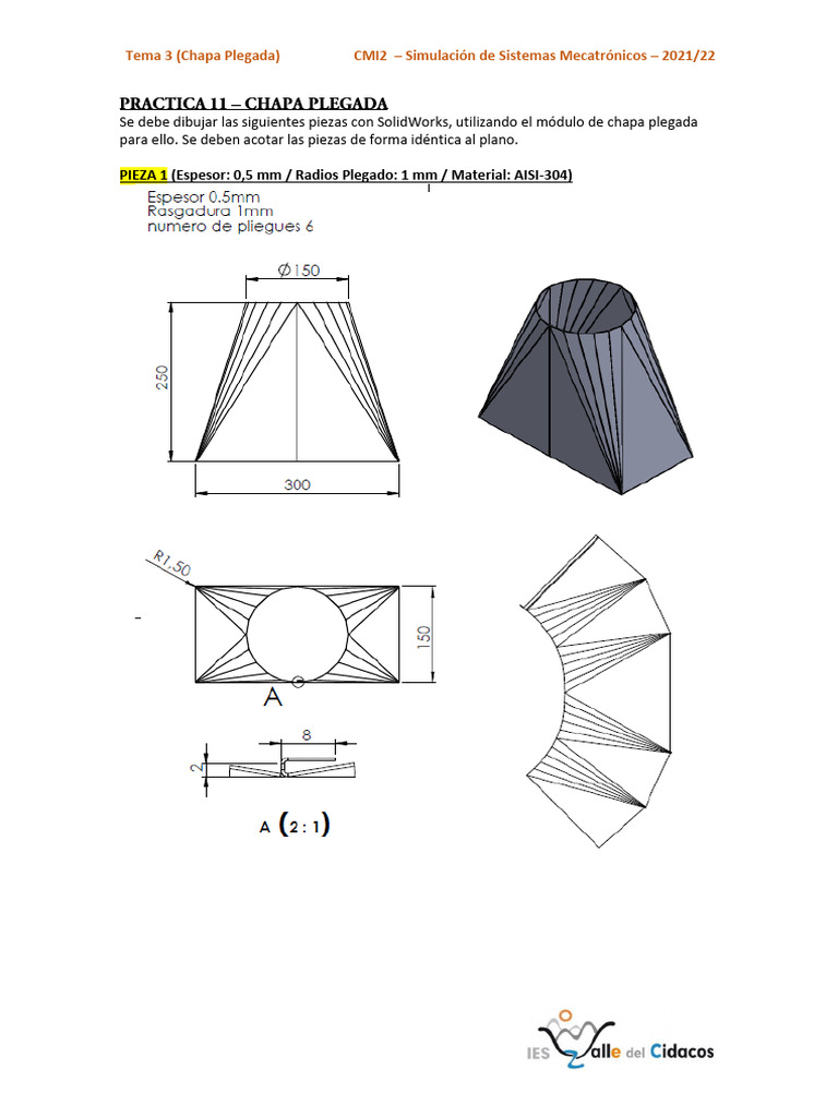 Practica 11 - Chapa Plegada (1) | PDF