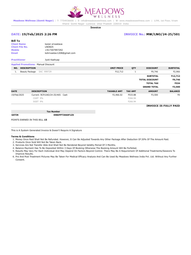 Karan Srivastava Bill | PDF | Invoice | Public Finance