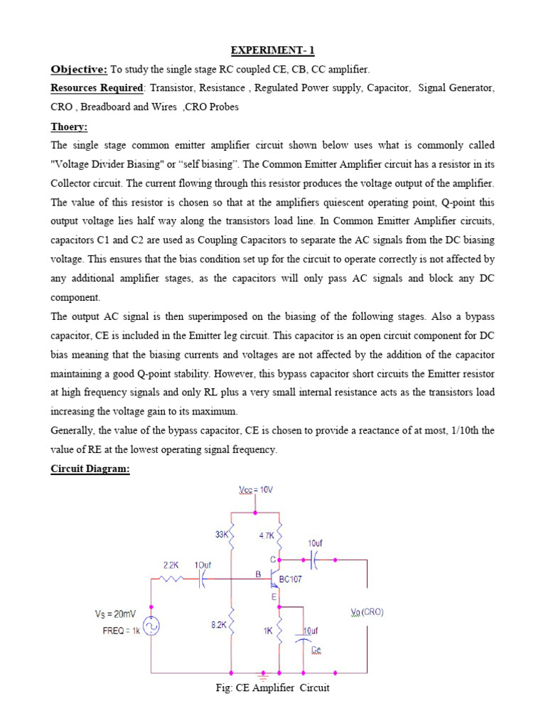 ACT Ex1 | PDF | Amplifier | Capacitor