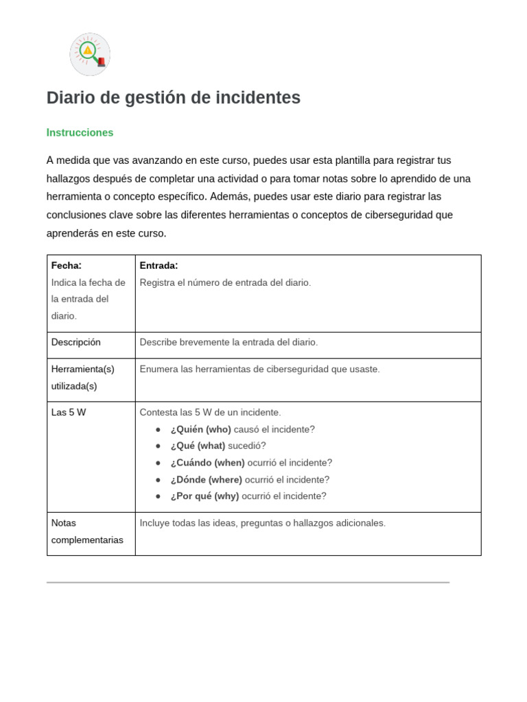wZN6fLQXR GqszuaADvueg - Portfolio Activity Finalize Your Incident Handler - S Journal ...