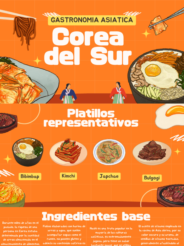 Orange Illustrative Korean Food Presentation | PDF | Cocina japonesa ...
