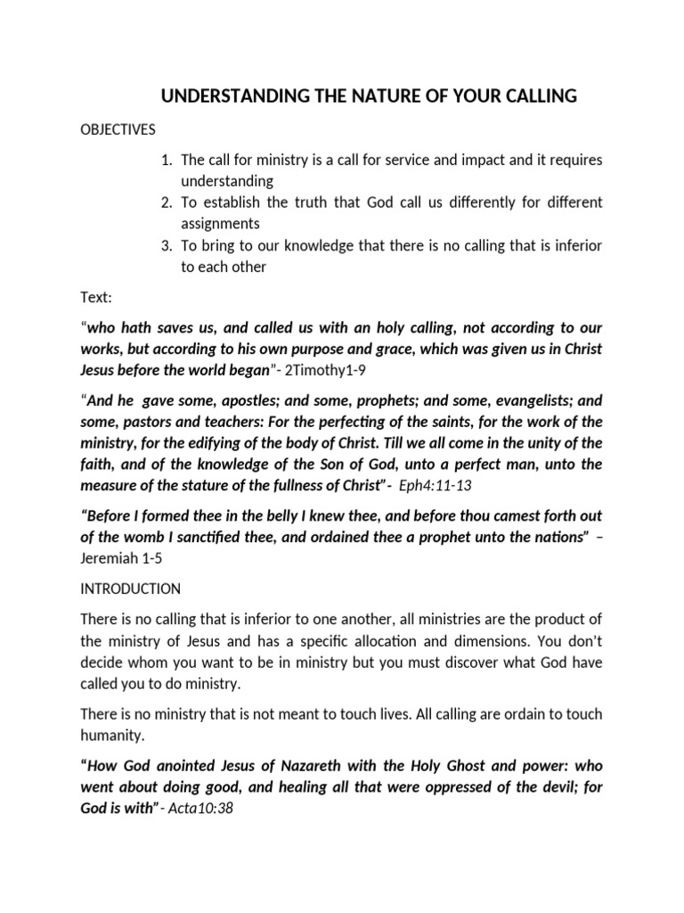 Discovering Your Divine Calling | PDF | Jesus | Prophet
