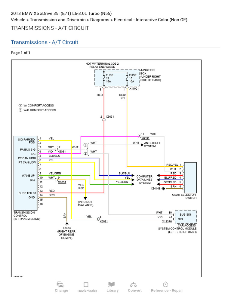 2013 X6 E71 Transmissions - A - T Circuit (Transmission and Drivetrain ...
