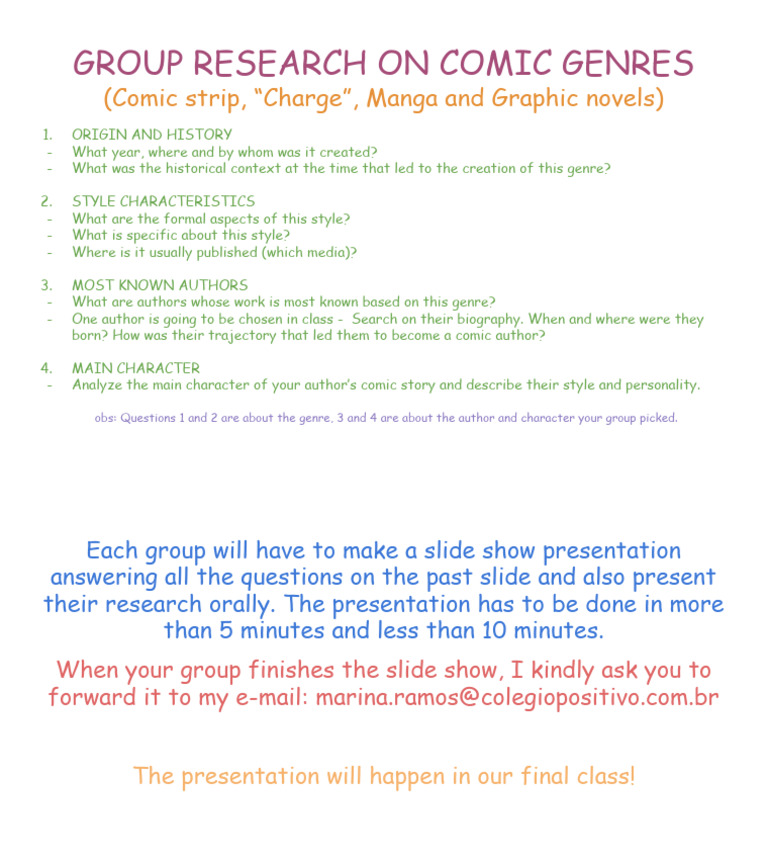 VISUAL_ARTS_-_GROUP_RESEARCH_ON_COMIC_GENRES_AND_AUTHORS | PDF
