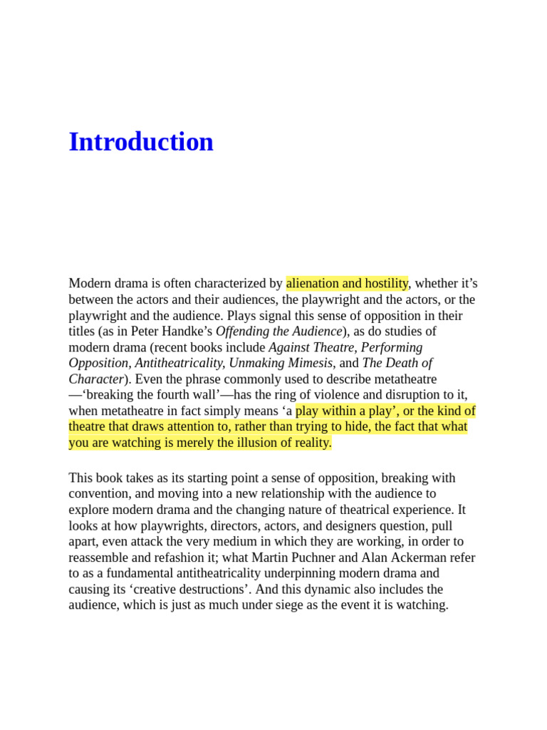 Modern Drama A Very Short Introductio. | PDF | A Doll's House