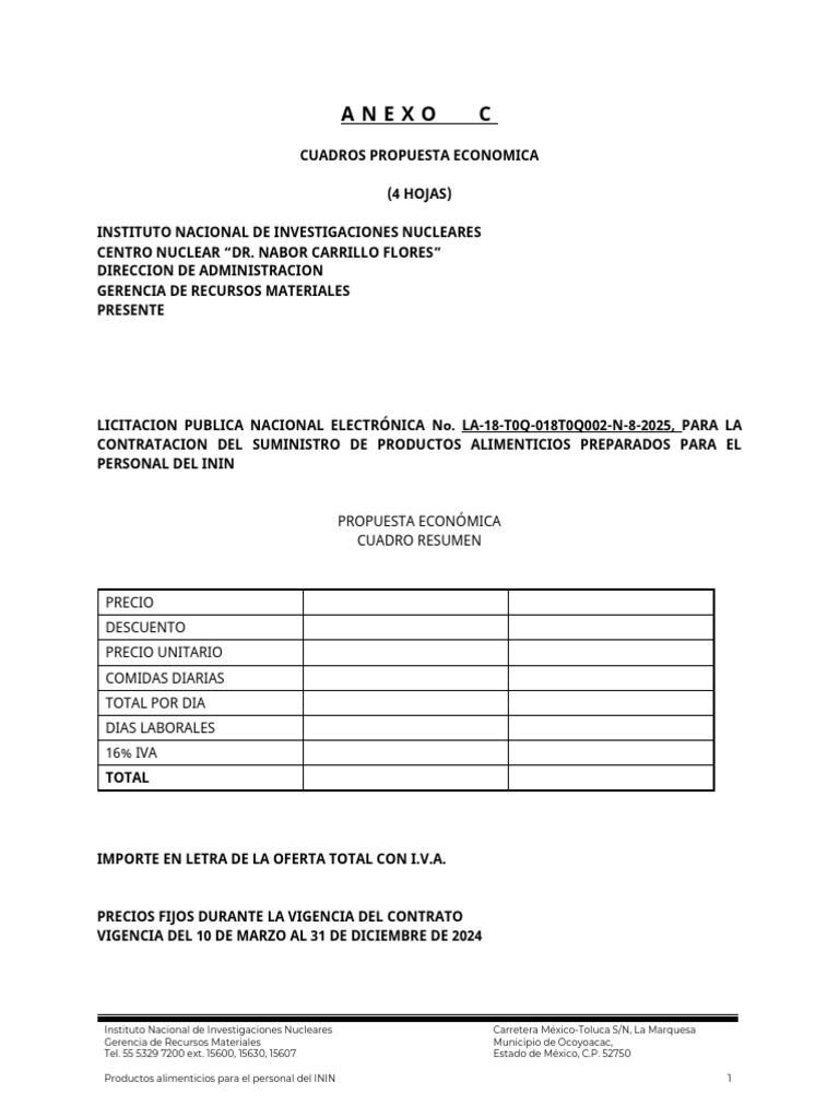 Anexo C - PE | PDF | Cocina | Alimentos