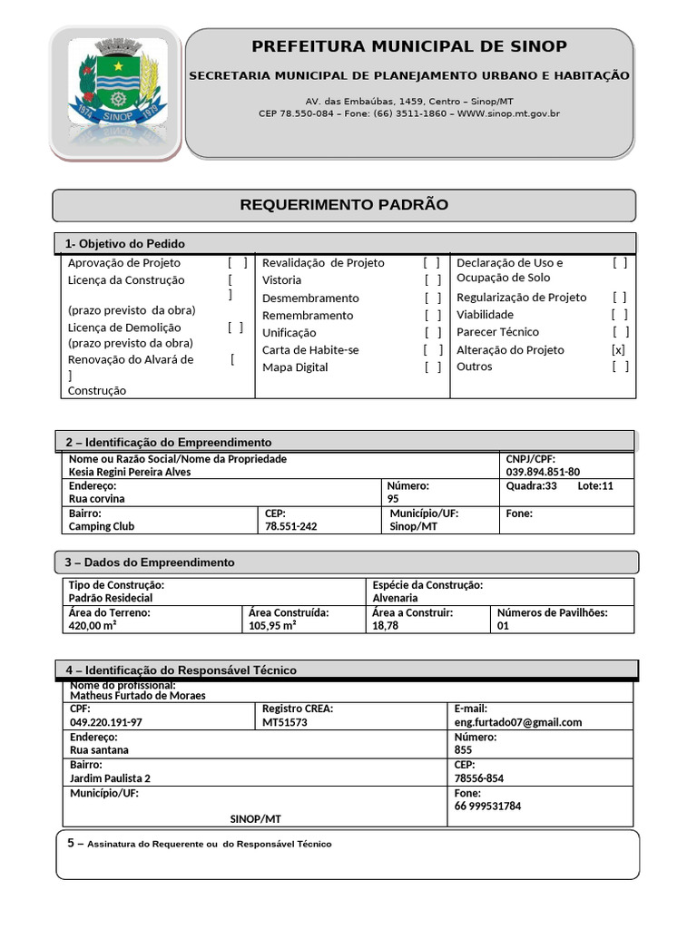 Requerimento Padrão | PDF