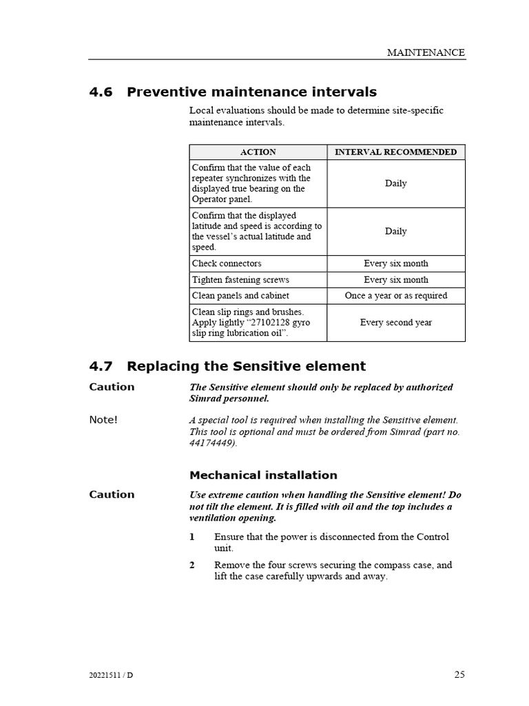 Manual_Simrad_maintenance | PDF