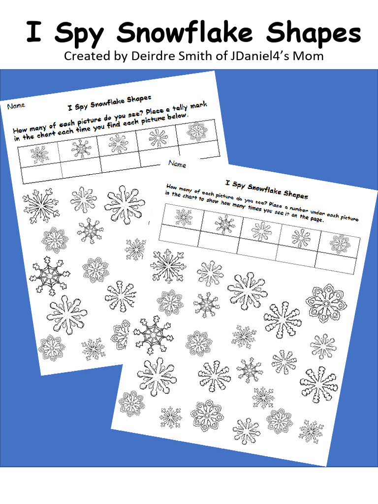 I-Spy-Snowflakes-Activity-Pages | PDF