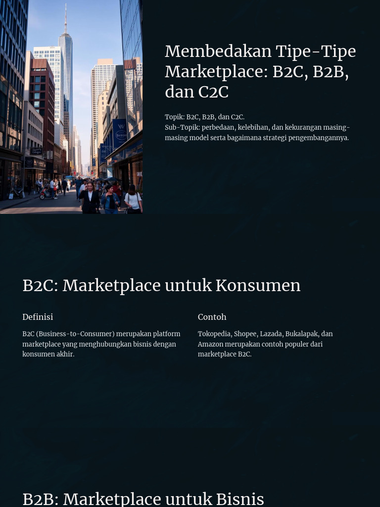 Pertemuan 2 (Membedakan-Tipe-Tipe-Marketplace-B2C-B2B-dan-C2C) | PDF