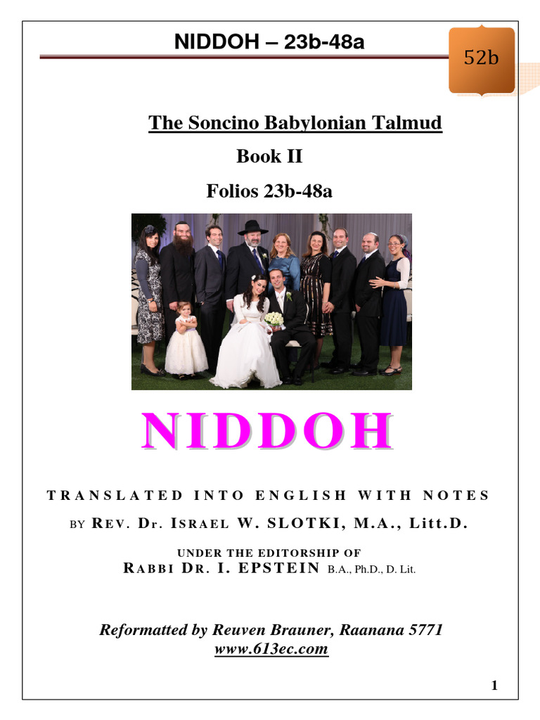 Niddah Talmud Translation 23b-48a | PDF
