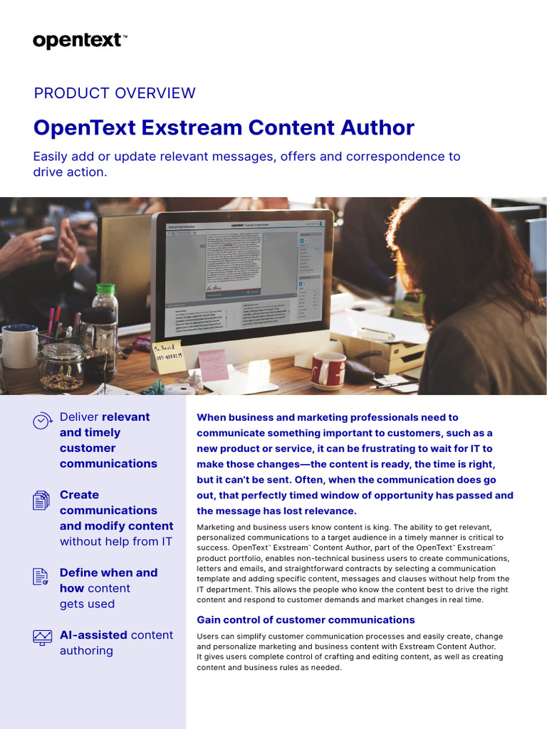 Opentext Po Exstream Content Author en | PDF | Communication | Human ...