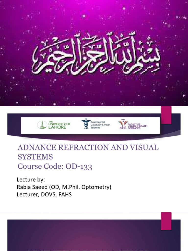 Objective Refraction | PDF | Eye | Ophthalmology