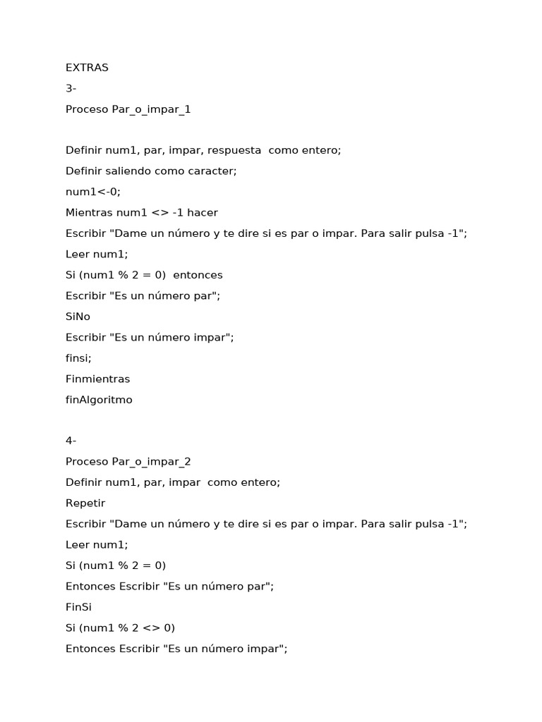 Ejercicios Iniciales de Bucle - 2 | PDF