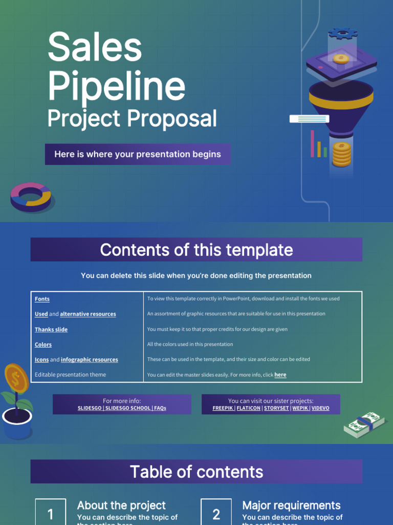 Sales Pipeline Project Proposal by Slidesgo | PDF | Planets | Planets In Astrology