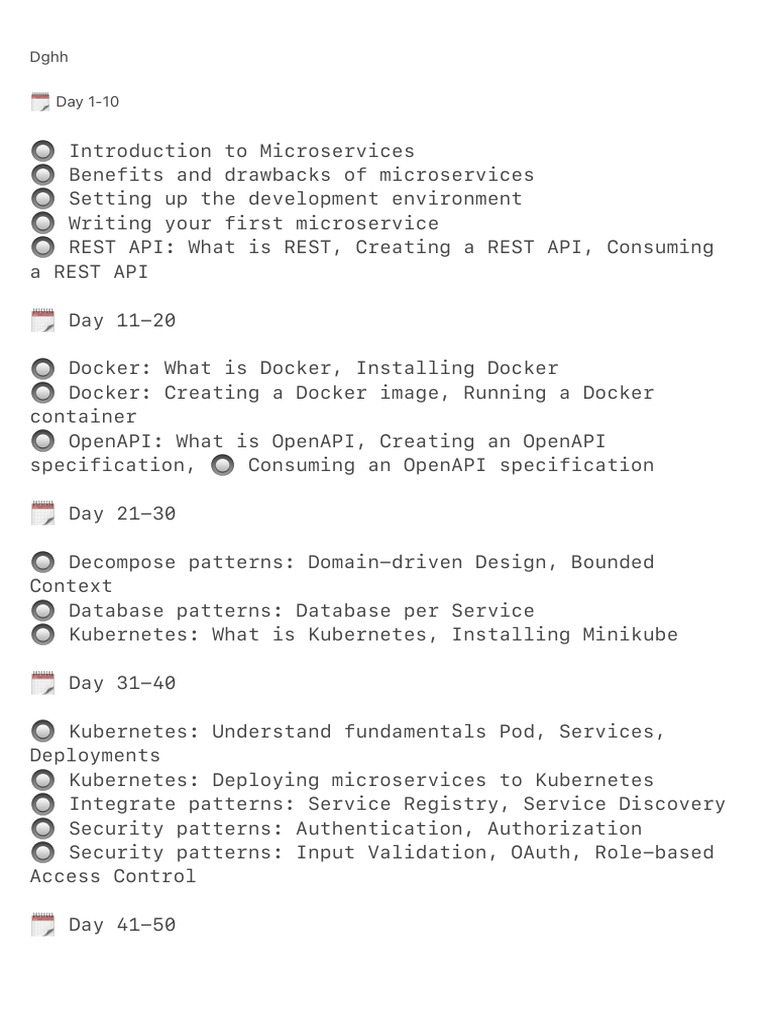 Microservices - Road Map | PDF