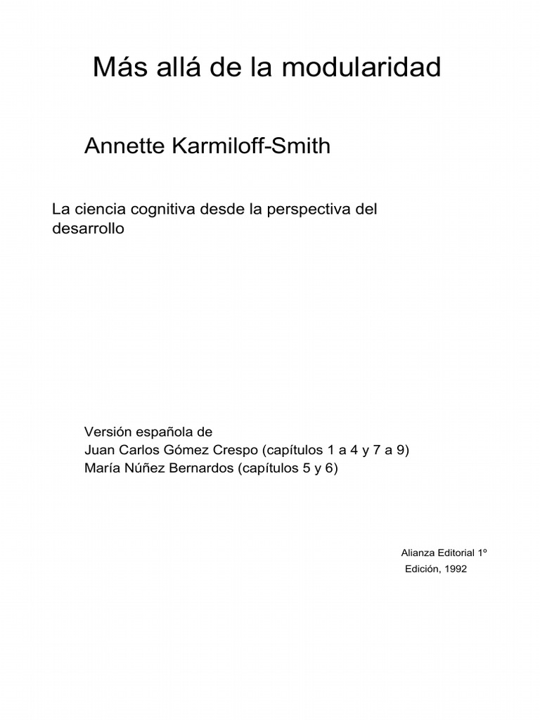 TA Karmiloff | PDF | Mente | Aprendizaje