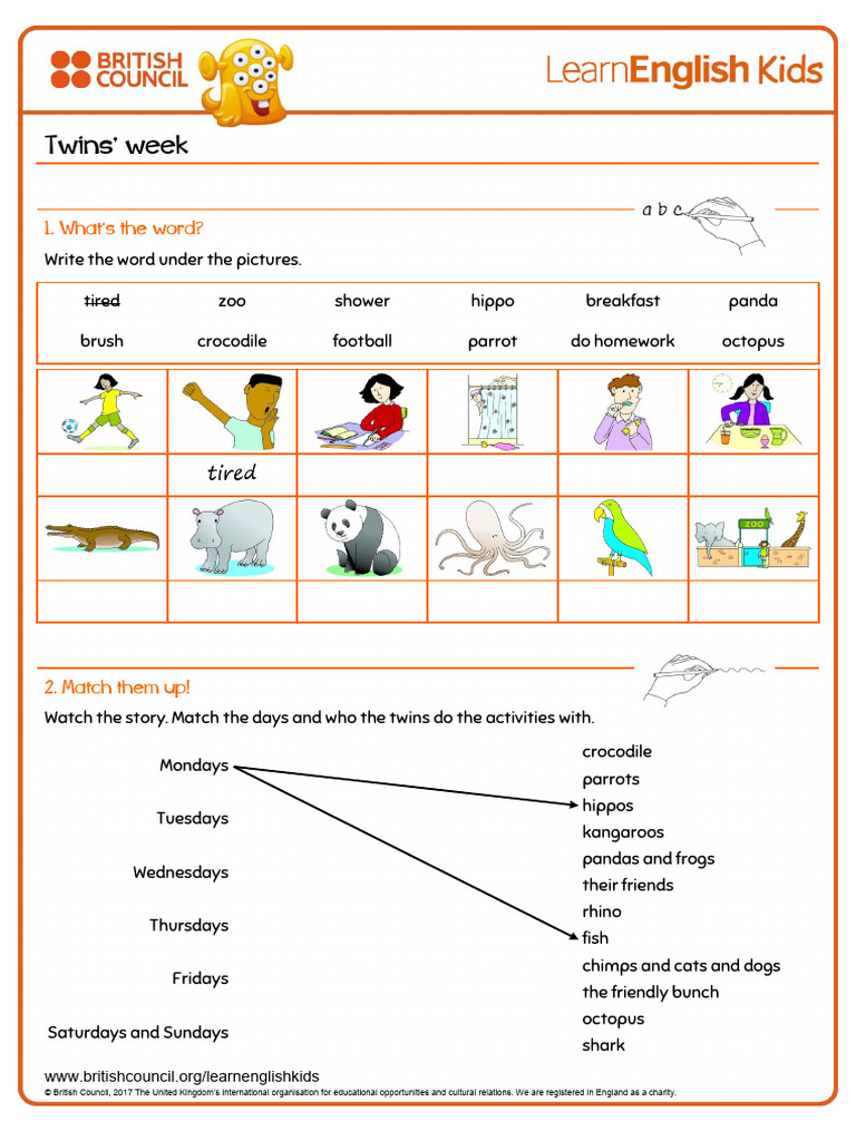 Twins' Week Activities Worksheet | PDF