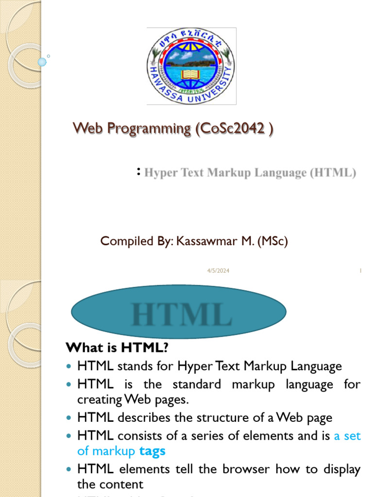 Chapter 2-Lecture 1 | PDF | Html | Html Element Chapter 2-Lecture 1 | PDF | Html | Html Element