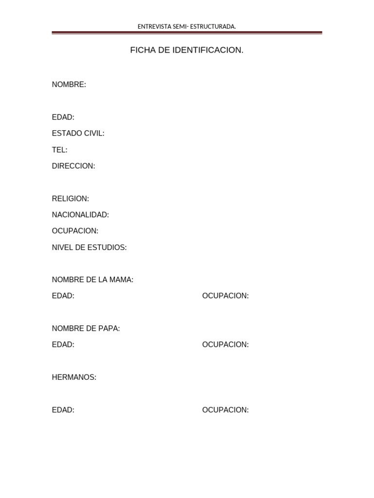 Entrevista Semi Estructurada | PDF
