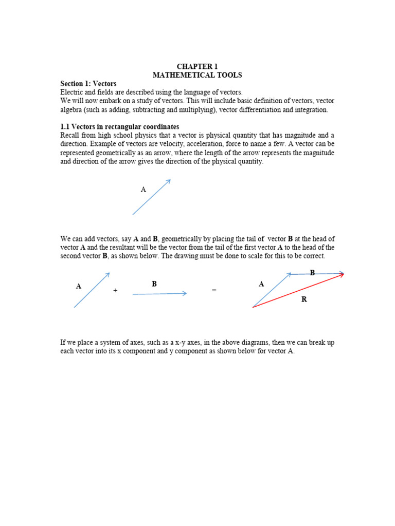 Vector Calculus Pdf Euclidean Vector Derivative