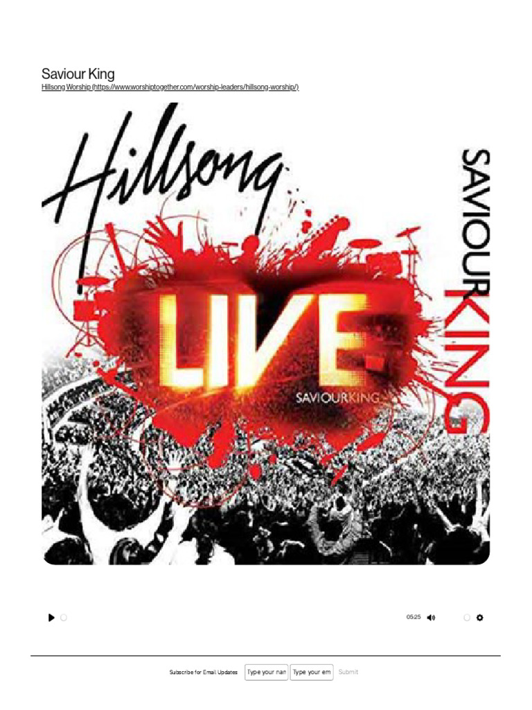 Saviour King - Hillsong Worship Lyrics and Chords - Worship Together | PDF | Song Structure ...