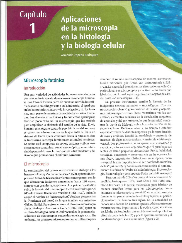 Aplicaciones de La Microscopía en La Histología y La Biología Celular | PDF
