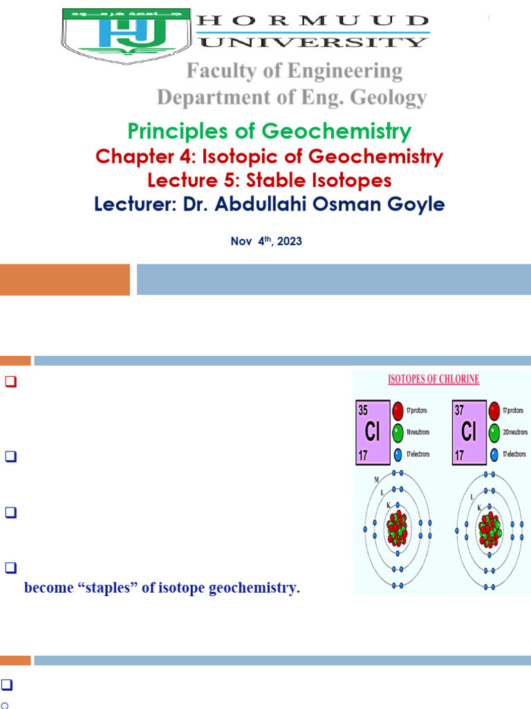 Stable Isotope Geochemistry Principles | PDF | Evaporation | Geochemistry