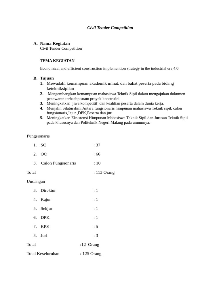 Civil - Tender - Competition (1) (1) Newwww | PDF